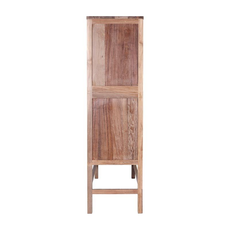 Vitrine haute en teck massif recyclé POHON 120cm