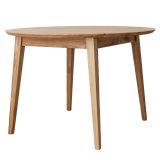 Table chêne massif ronde extensible Ø110cm - design intemporel