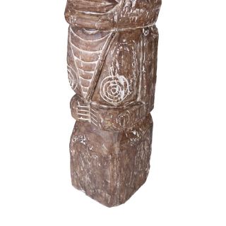 Chaise haute bar bois en teck massif brossé