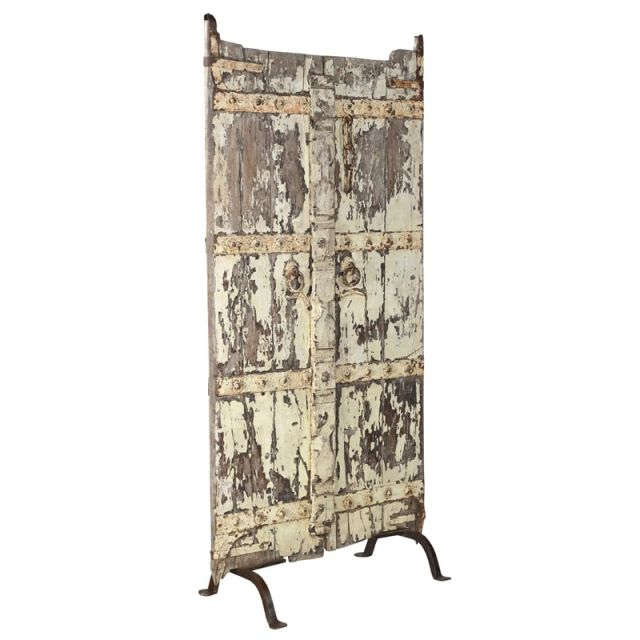 Meuble buffet indien bois exotique 4 portes 199cm INDIA