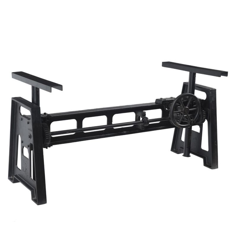 Pied de table industriel fonte à manivelle réglable en hauteur 150cm